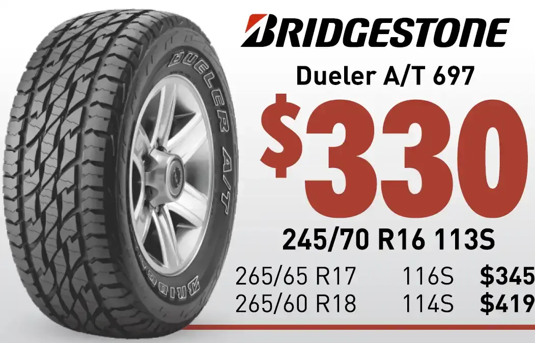 TYRE - BRIDGESTONE DUELER A/T 697 265/60 R18 114S | Bob Jane T-Marts ...