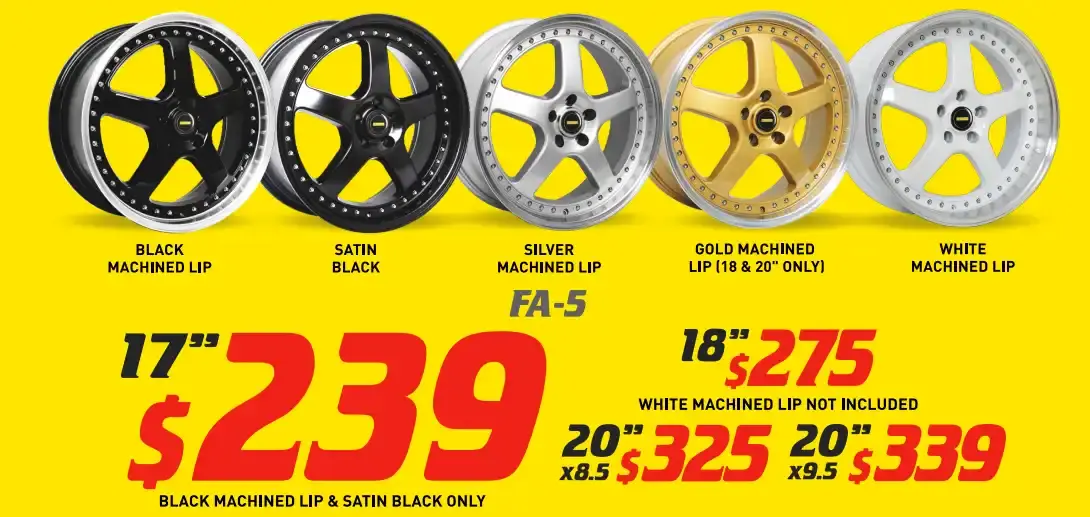 18 WHEEL - FORGEAUTO FA-5 18X8 5/114.3 P36 - SILVER MACHINED LIP | Bob ...