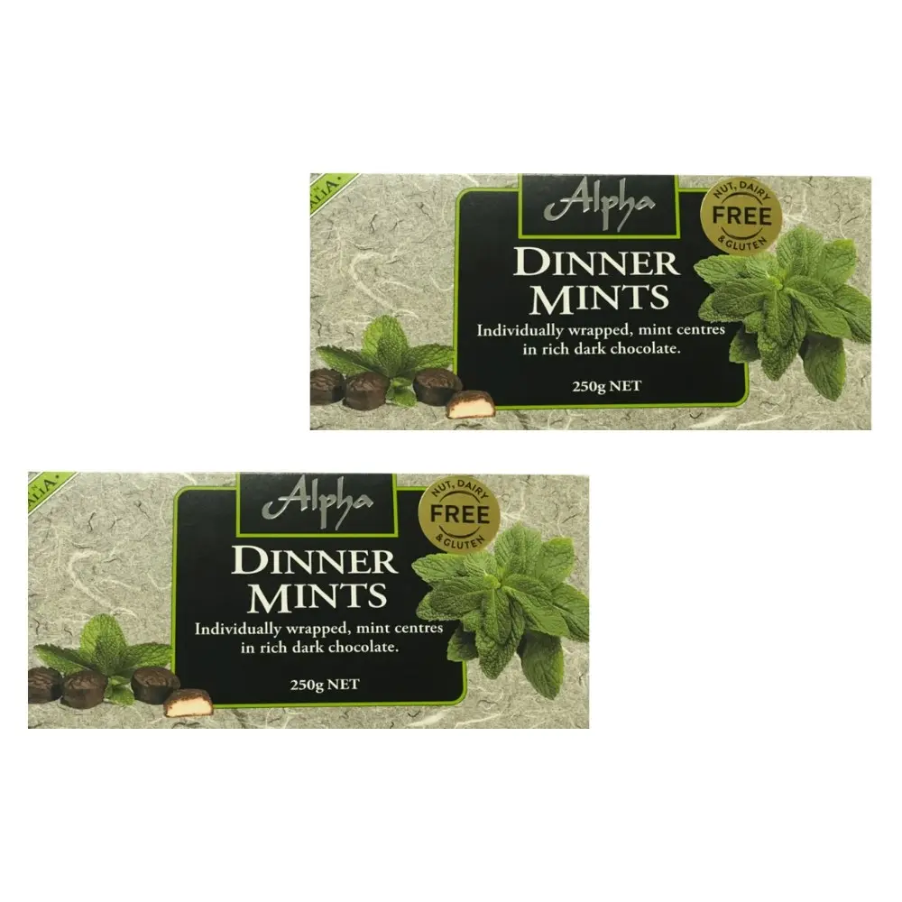 Alpha Chocolate Dinner Mints Gift Box 250g x 2 | Online Grocery ...
