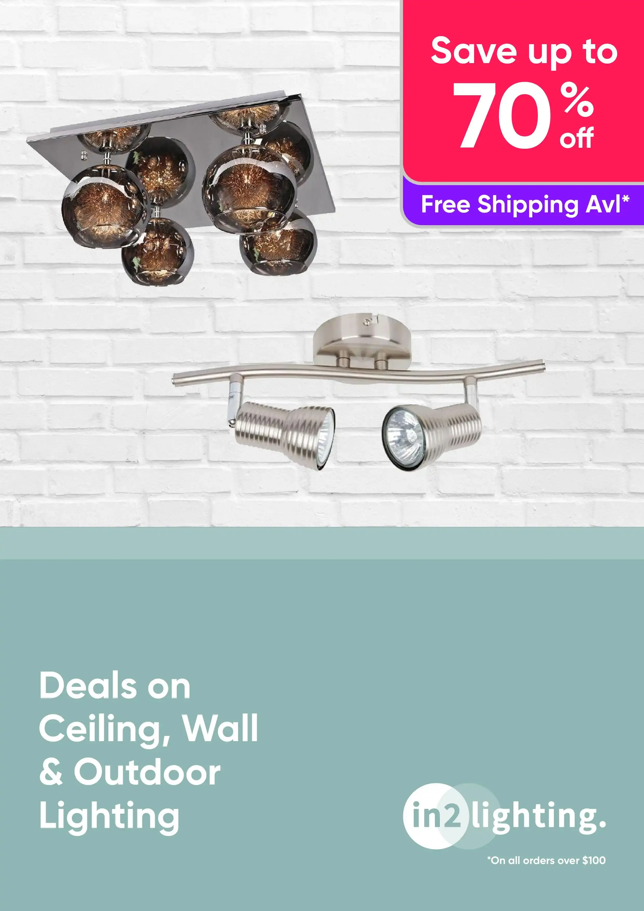 Lighting Deals Save Up To 70% on Ceiling, Wall and Outdoor Lighting | Lasoo