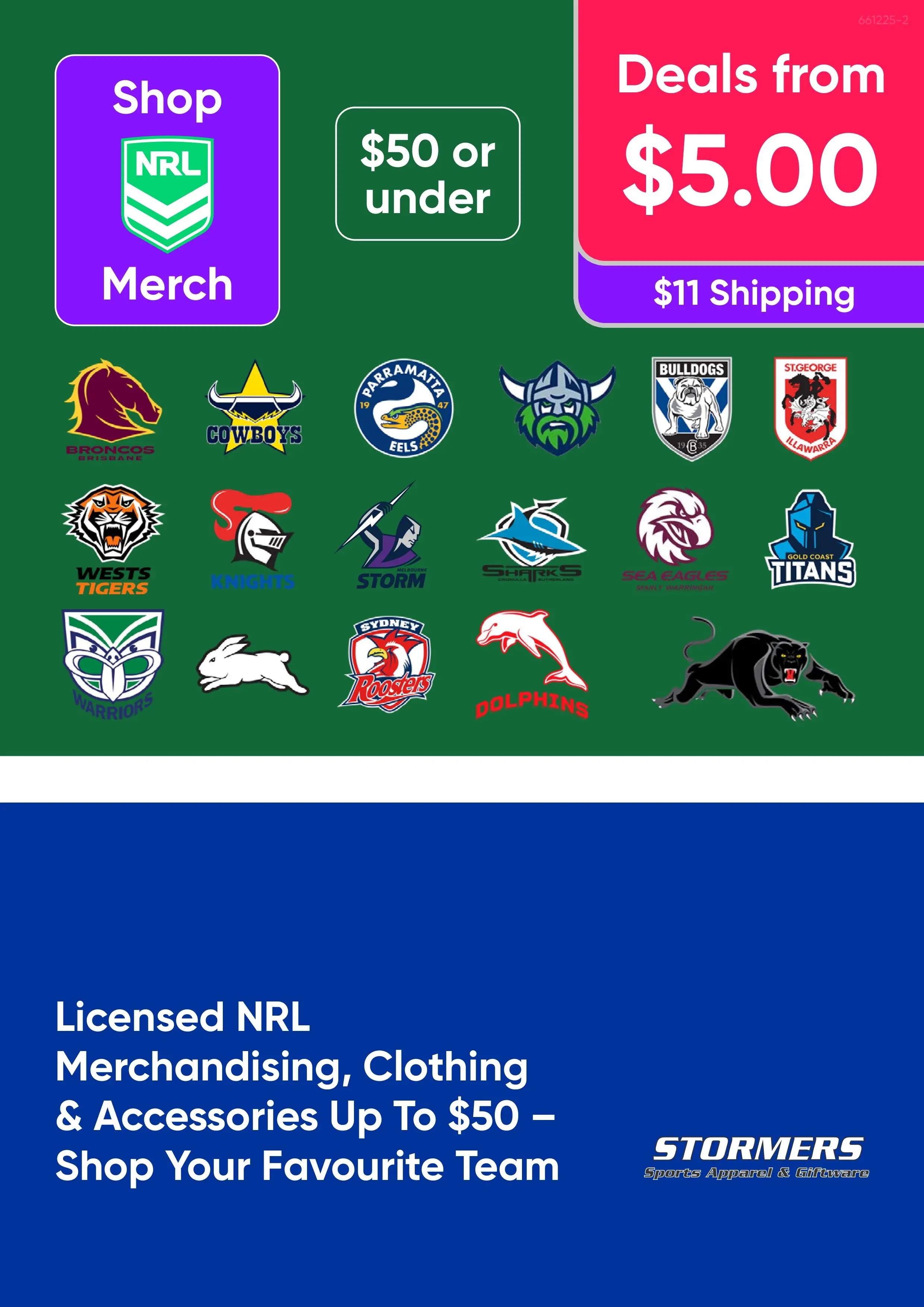 Licensed NRL Merchandising, Clothing and Accessories Up to $50 - Shop ...