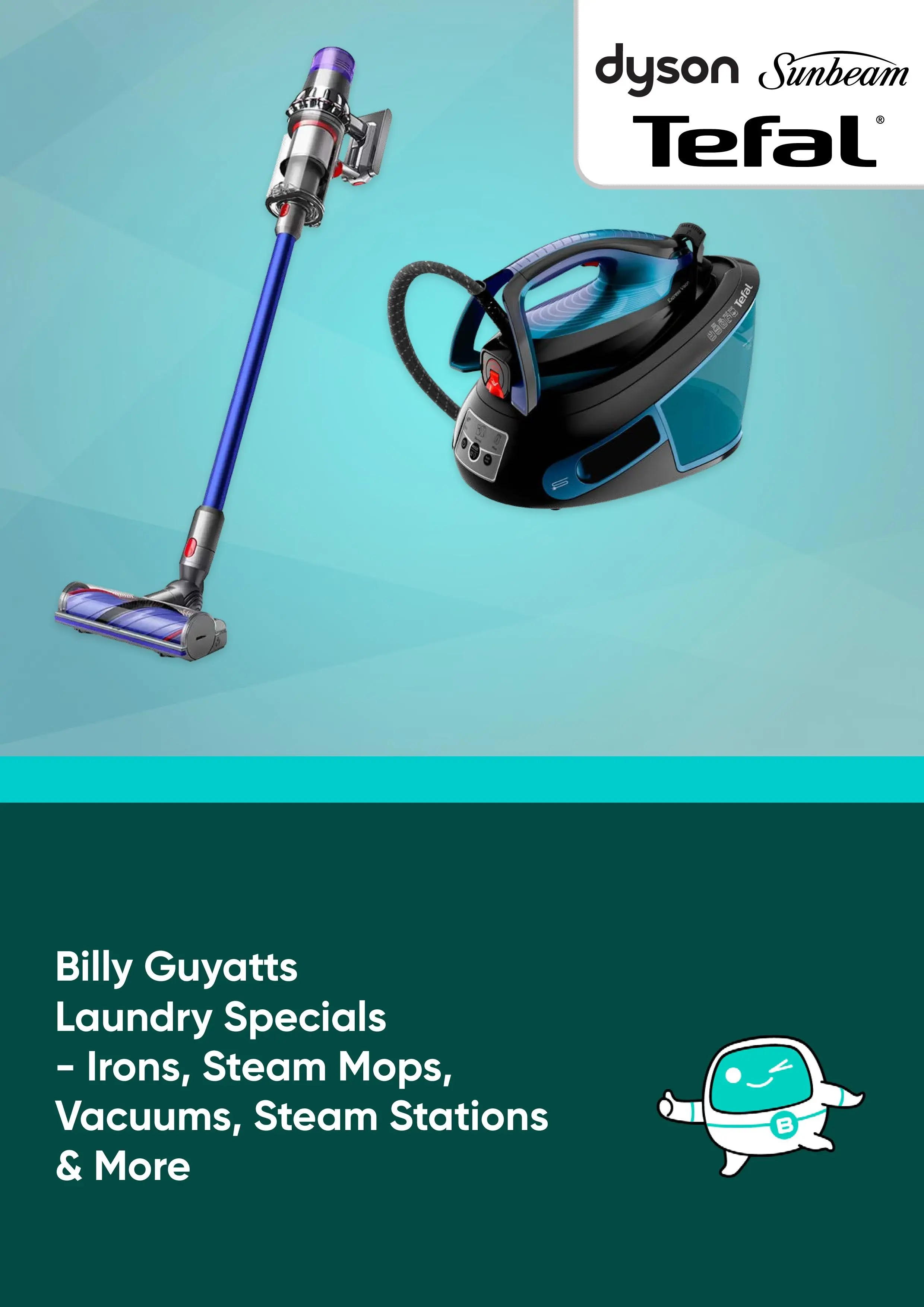 Billy Guyatts Laundry Specials - Irons, Steam Mops, Vacuums, Steam ...